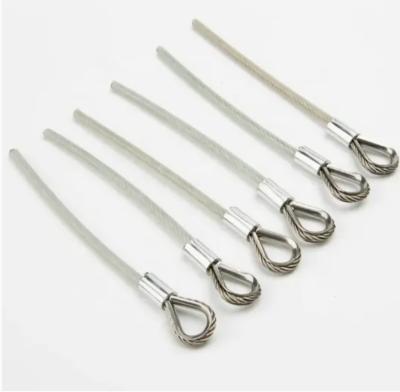 China Galvanized Steel Wire Rope Sling 10mm 5:1 Safety Factor Thimbled Eye Both Ends for sale