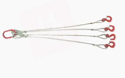 China Galvanized 4-Leg Steel Core Wire Rope Lifting Sling 12mm-40mm 2t-50t WLL for sale