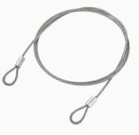 China Galvanized Wire Rope Sling with Thimbles Both Ends 8mm to 20mm EN 13414 ASME B30.9 for sale