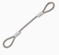 China Galvanized Wire Rope Sling with Thimbles Both Ends 8mm to 20mm EN 13414 ASME B30.9 for sale