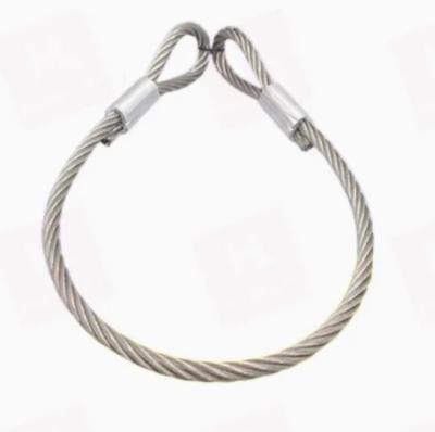China Galvanized Wire Rope Sling with Wire Rope Thimble on Both Ends for sale