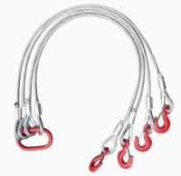 China Galvanized 4 Leg Steel Core Wire Rope Lifting Sling 1770 N/mm2 EN 13414 for sale