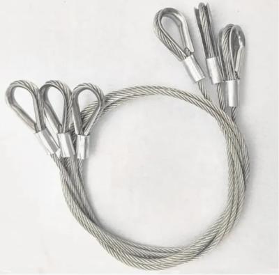 China Galvanized Wire Rope Sling with Wire Rope Thimble on Both Ends – Premium Lifting Solution for sale