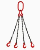 China Adjustable 4 Leg G80 Alloy Steel Lifting Chain Sling 8mm 4000kg WLL for Heavy Duty Rigging for sale