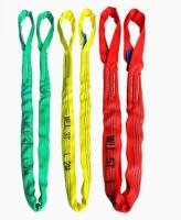 China High Tenacity Polyester Lifting Webbing Straps Round Slings 5:1 Safety Factor 1T to 50T for sale