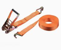 China Safety Polyester Lifting Sling with Ratchet Tie Down Belt 2in x 10ft 6000 lbs WLL Dual-Function Load Control for sale