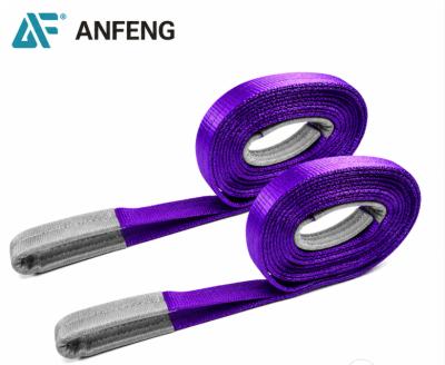 China PURETEX 1 Ton Lifting Sling Polyester Webbing 30mm Width 1m to 10m Lengths Purple for sale