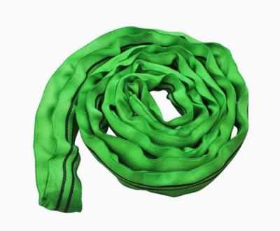 China Polyester Webbing Round Sling for Steel Pipe Lifting 5T Capacity EN 1492-2 for sale