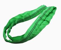 China 2 Ton 2000 kg Green Polyester Round Lifting Sling 2m Length 8 to 1 Safety Factor EN ASME Certified for sale
