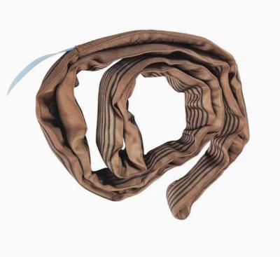 China 5 Ton 5m Round Belt Sling Safety Factor 8:1 Polyester Lifting Sling for sale