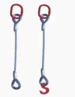 China Heavy Duty Single Leg Wire Rope Lifting Sling 6mm-32mm with Forged Steel Hook 5:1 Safety Factor for sale
