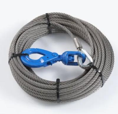 China High-Strength 7x19 Galvanized Steel Wire Rope 6-24mm for Industrial Winch Drives GB EN Compliant for sale