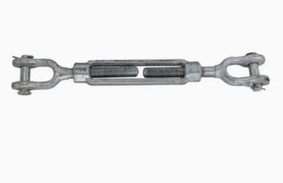 China US Type Wire Rope Turnbuckle Jaw & Jaw Hot-Dip Galvanized 1/2 x 6 for Heavy-Duty Tensioning for sale