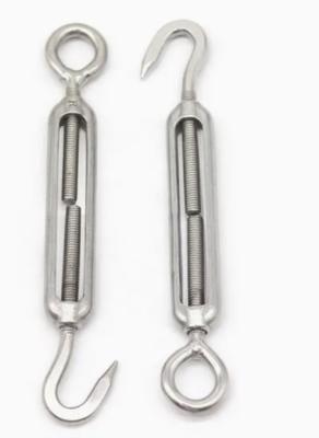 China Open Body Turnbuckle Hook Eye Marine Grade M6 M48 Galvanized Stainless Steel for sale