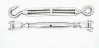 China Open Body Turnbuckle Hook Eye Marine Grade M6 M48 Galvanized Stainless Steel for sale