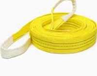 China 3 Ton Yellow Polyester Flat Webbing Sling EN1492-1 for Industrial Lifting OEM Custom Length for sale