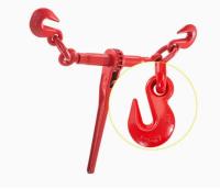 China Continuous Take-Up Forged Steel Chain Load Ratchet Lashing Chain with Grab Hook Load Binder for Truck Cargo Securing for sale