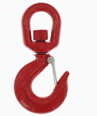 China Drop Forged Heavy Hoist Lifting Crane Swivel Hook with Safety Latch for sale