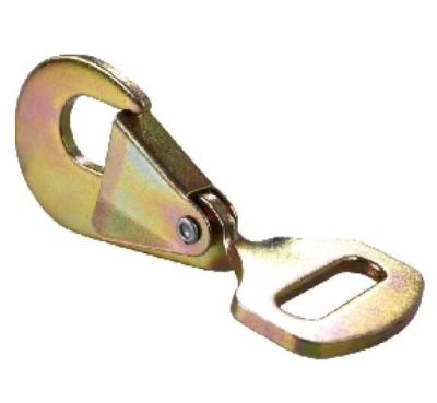 China 1.5 Inch Twisted Flat Snap Hook for Ratchet Tie Down Straps - 3000kg Breaking Load, Zinc Coated for sale