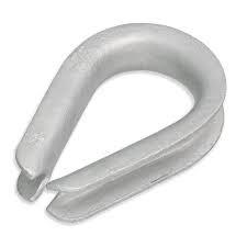China 1/2 Inch 13mm Low Carbon Mild Steel Cable Thimble - Zinc Plated EN 13411-1 Compliant Rigging Accessory for sale