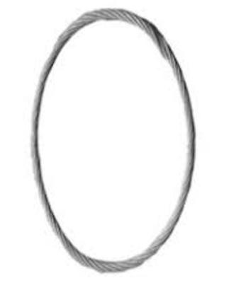 China 15mm Endless Wire Rope Sling - 1670 MPa Cable Laid Grommet with 12.8 Ton MBL Capacity for sale