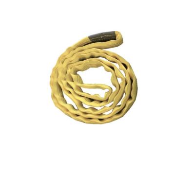 China 3 Ton 3 Meter Polyester Endless Round Sling Yellow Lifting Straps 6:1 Safety Factor for sale