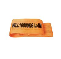 China 10 Tonne 4M Single Layer Endless Polyester Webbing Sling - Orange Color-Coded Lifting Equipment for sale