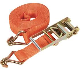 China RA35-3T Ratchet Strap with J Hooks - 35mm Width 3000kg Capacity Cargo Tie Down Straps for sale