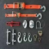 China Working Load Limit 833 Lbs Ratchet Tie Down Straps With S-Hooks And Durable Polyester Material for sale