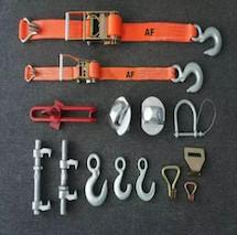 China Working Load Limit 833 Lbs Ratchet Tie Down Straps With S-Hooks And Durable Polyester Material for sale