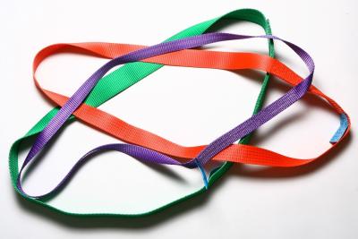 China Certified Polyester Webbing Sling Flat Web Sling for Crane Lifting with Tensile Test Certification Before Delivery for sale