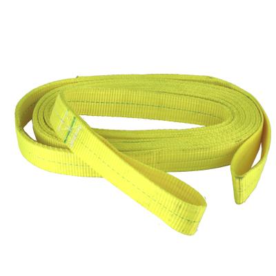 China 3 Tonne 3 Meter Double Ply Polyester Webbing Sling 6:1 Safety Factor Eye and Eye for sale