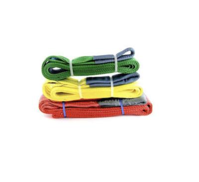 China High Elasticity Polyester Webbing Sling -40 to 400C for Heavy Lifting for sale