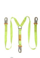 China COL-D02 Twin Tailed Energy Absorbing Lanyard for Fall Protection - 2kN Activation Force, ISO9001 Certified Safety Harness for sale