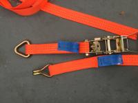 China Anfeng RA50-5T Polyester Ratchet Tie Down Straps 2in x 2500Lbs Breaking Strength with Safety Factor 3:1 for sale