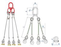 China Galvanized Steel Wire Rope Sling Assembly 48mm 1770 MPa Custom Length Heavy Duty Lifting for sale