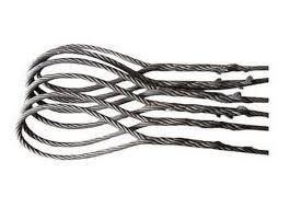 China 50mm Galvanized Steel Wire Rope Sling Assembly with 5:1 Safety Factor and 22.33 Ton WLL for sale