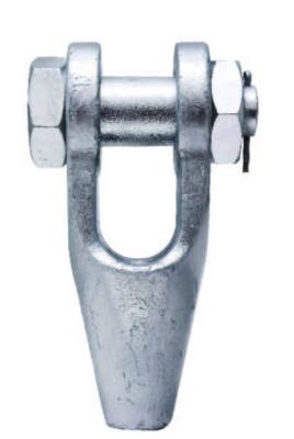 China 38mm Open Spelter Socket with Cotter Pin - Wire Rope End Stop for 170t MBL Capacity for sale