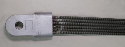 China 90mm Wire Rope Sling Assembly 5:1 Safety Factor EN 13411-4 Open Spelter Socket for sale
