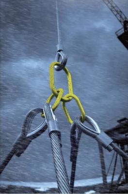 China DNV 2.7-1 4 Leg Wire Rope Sling 20 Tonne Capacity for Offshore Container Lifting for sale