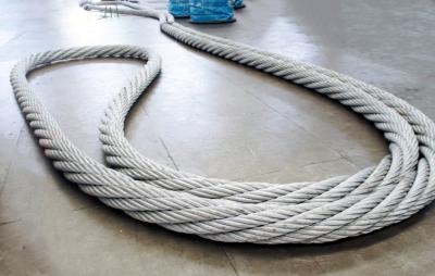 China 108mm Cable Laid Grommet Wire Rope Sling with 1670 MPa Tensile Strength and 132.8 Ton WLL for sale