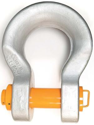 China 800 Tonne Wide Body Bow Shackle with Safety Bolt - ASME B30.26 DNV Certified 7-1550t Capacity for sale