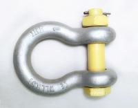 China 1 Inch 8.5 Tonne Alloy Steel Safety Pin Bow Shackle with Bolt Type Design for Rigging Applications for sale
