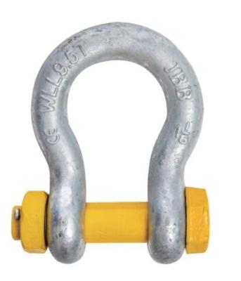 China Drop Forged Steel Bow Shackle G2130 Bolt Type Omega 12 Tonne WLL Heavy Duty Lifting for sale