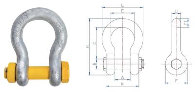 China JBB-12 Sling Hardware Accessories - Carbon Steel Shackles 0.22-318kg Capacity with CE & ISO9001 Certification for sale