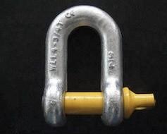 China ISO Carbon Steel JS D Shackle Screw Pin Type - 0.75 to 85 Ton WLL, Hot Dip Galvanized Construction for sale