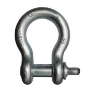 China 1.25 Inch 12 Tonne Safety Pin Bow Shackle - Type JB Hot Dip Galvanized Steel Construction for sale