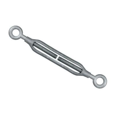 China ISO 0.25 x 4 Inch Galvanized Heavy Duty Turnbuckle - Eye & Eye Open Body Design - ASTM F1145-92 Compliant for sale