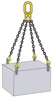 China 32mm Grade 80 Four-Leg Lifting Chain Sling with 31.5 Ton Capacity and ISO1835 Certification for sale