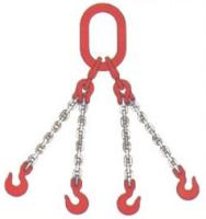 China 6mm Grade 80 Alloy Steel Four Leg Chain Sling Assembly with Master Link and Grab Hooks for Overhead Lifting for sale